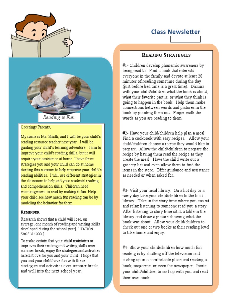 Summer Reading Tips for Parents | PDF | Reading Comprehension ...