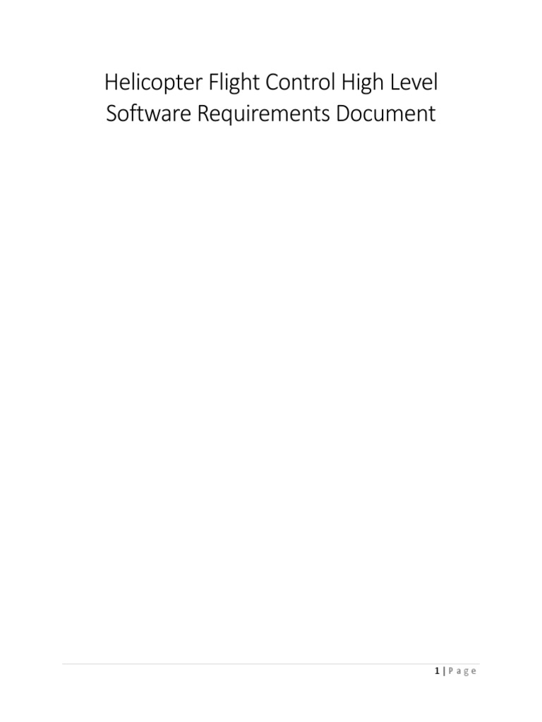 Helicopter Flight Control High Level Software Requirements Document | PDF | Electrical ...