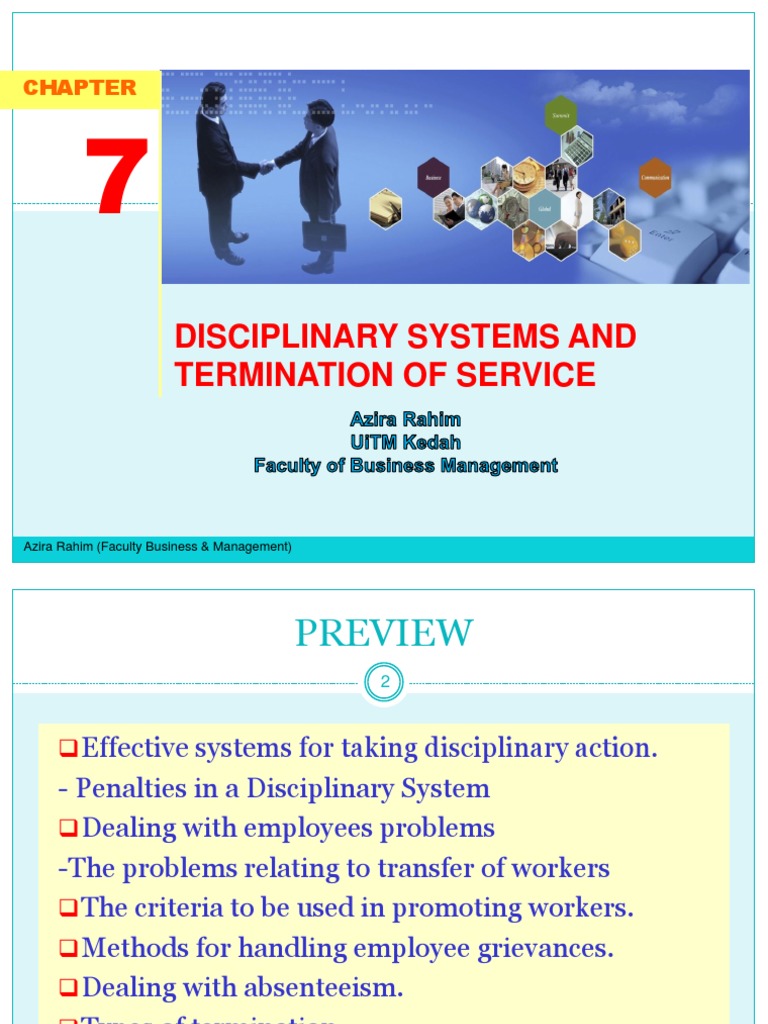 Chapter 7 - Disciplinary System and Termination of Service | PDF ...