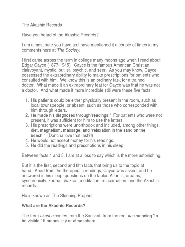 The Akashic Records | PDF | Science | Science And Technology