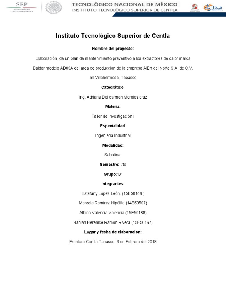 Alen Del Norte - Marzo18 | PDF | Ingeniería de confiabilidad | Business