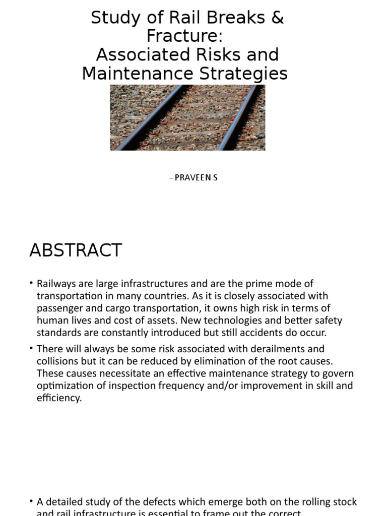 Study of Rail Breaks & Fracture | PDF | Rail Transport | Fracture