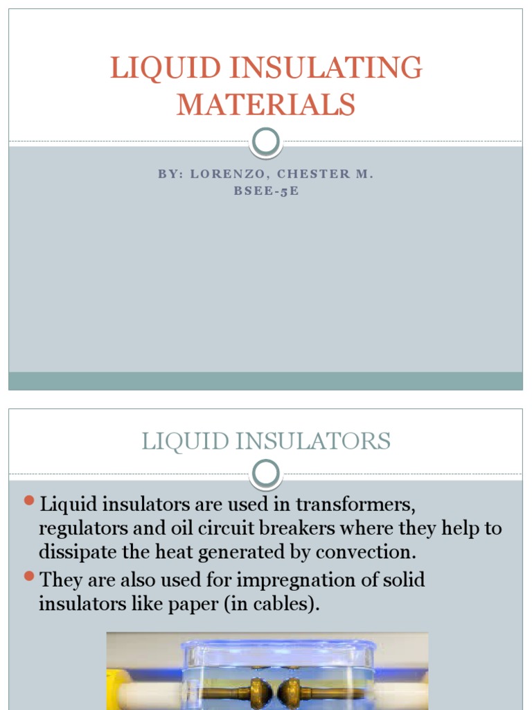 Liquid Insulating Materials | PDF