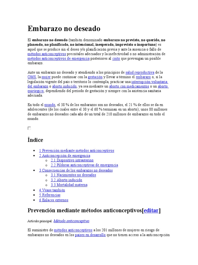 Embarazo No Deseado | PDF | Embarazo no deseado | Ley médica