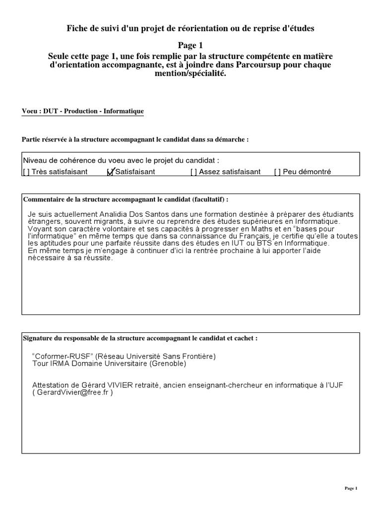 Fiche de Suivi de Reorientation PDF | PDF | Informatique | Apprentissage