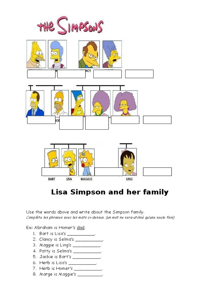 Simpsons Family Tree Fun Activities Games - 47108 | PDF