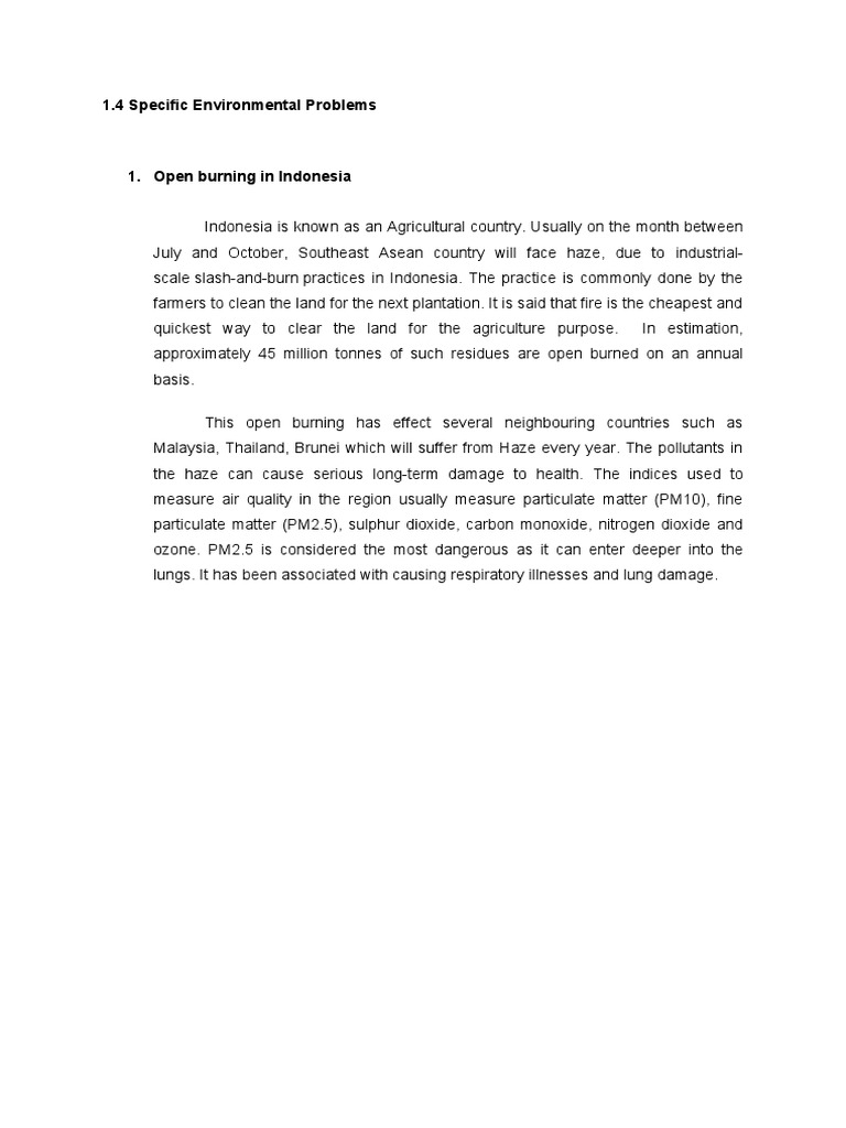 1.4 Specific Environmental Problems | PDF