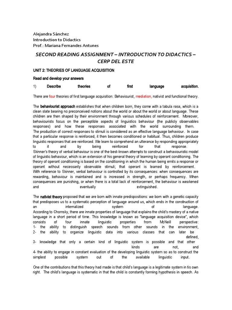 Didactic Questions Corrected | PDF | Motivation | Motivational