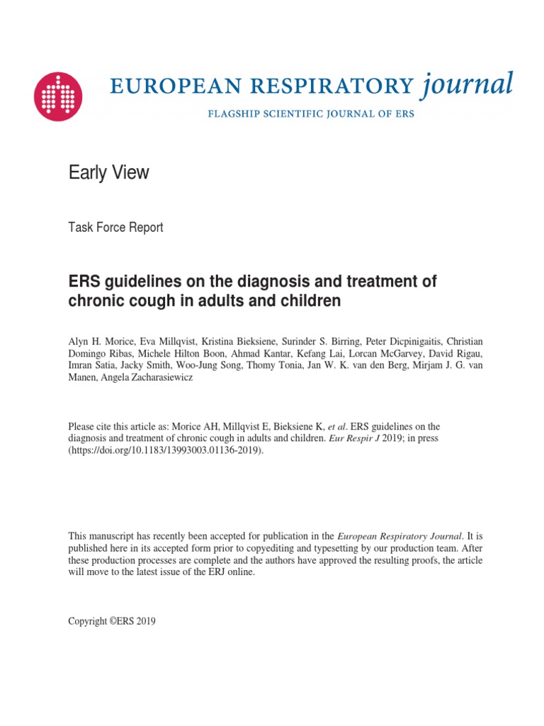 Tusea ERS | PDF | Cough | Asthma