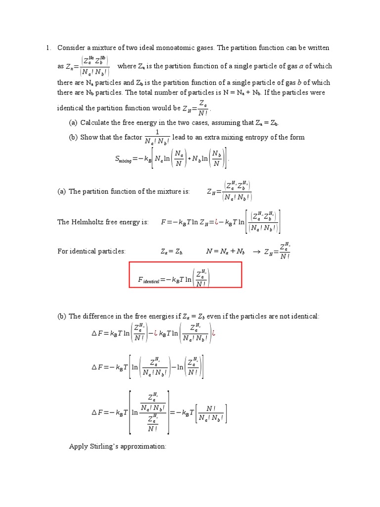 Phys 221 Exercises | PDF | Entropy | Boson