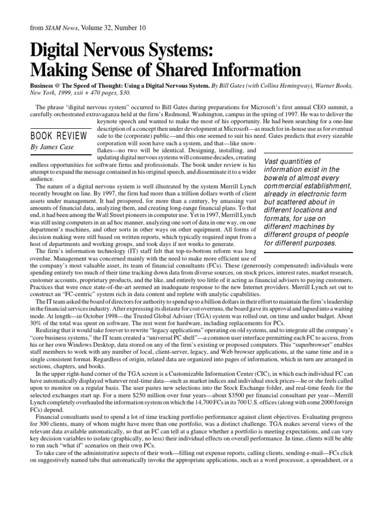 Digital Nervous Systems: Making Sense of Shared Information: Book ...