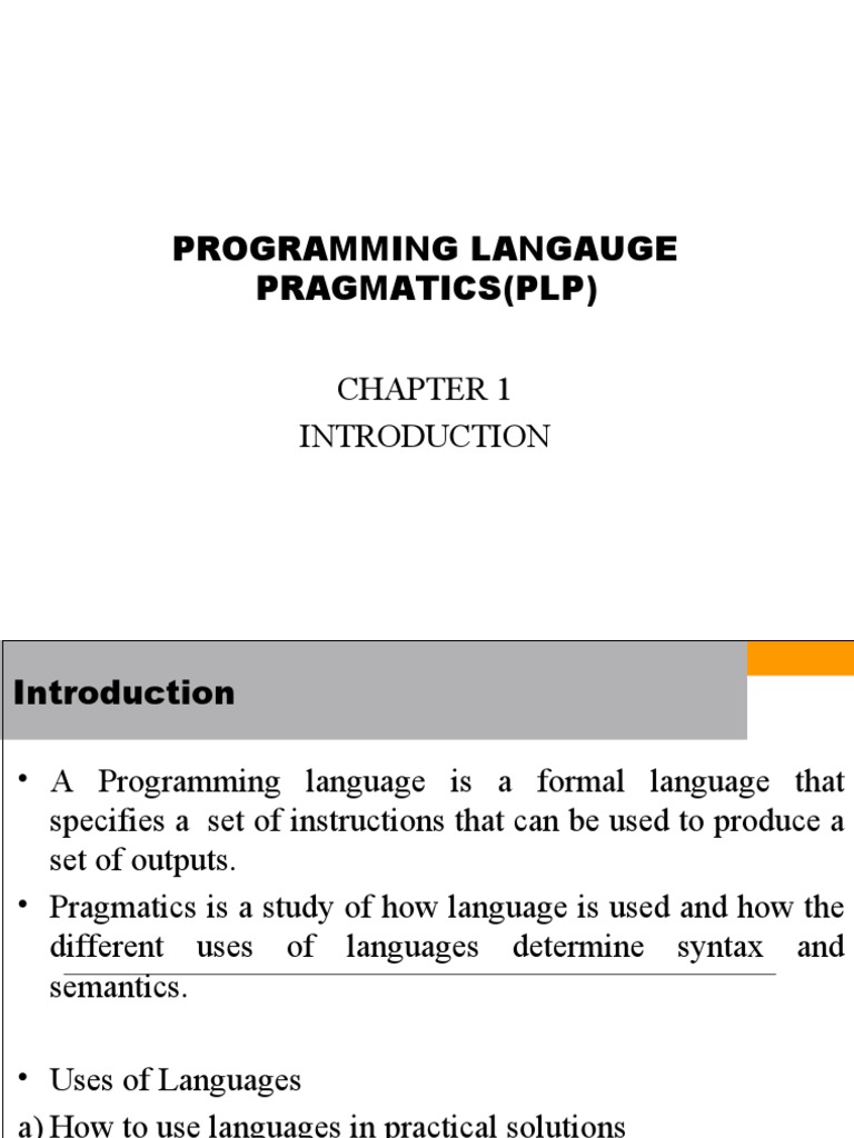 Class 1 | PDF | Compiler | Programming Language