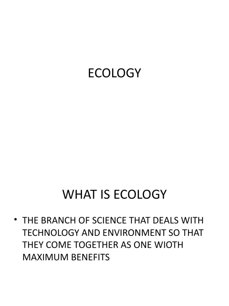 Lesson 1 - Introduction To Ecology | PDF