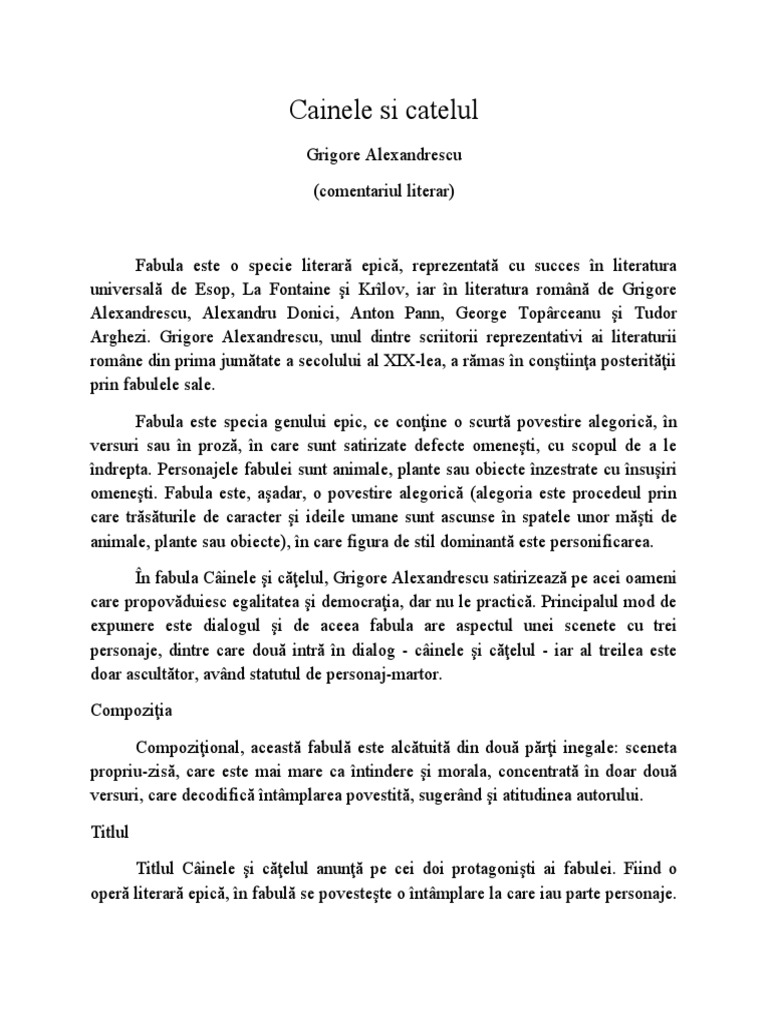 Cainele Si Catelul | PDF