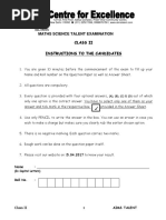 SIP AGC 2022 Class 2 Sample Question Paper | PDF