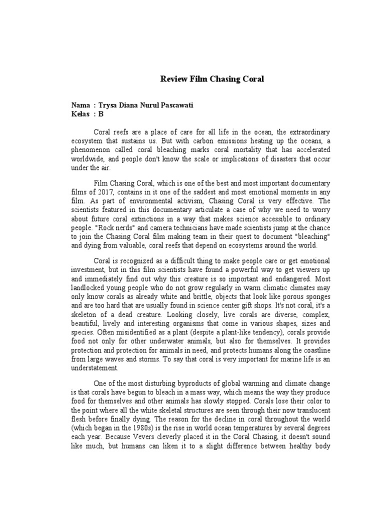 Review Film Chasing Coral Ica | PDF | Coral Reef | Coral