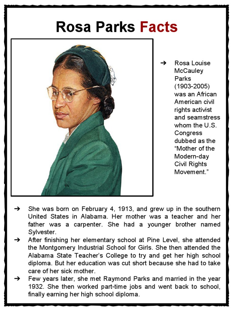 Sample Rosa Parks Worksheets Pages 1 7 | PDF | Rosa Parks | Civil ...