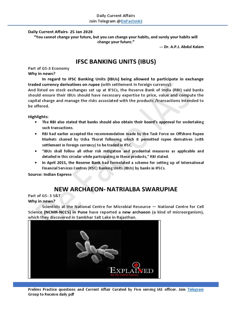 Ifsc Banking Units (Ibus) | PDF | Reserve Bank Of India | Archaea