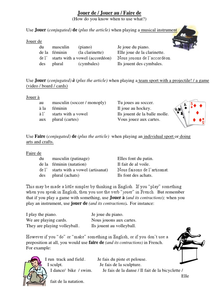 Jouer Et Faire Exercises | PDF | Des sports | Loisirs