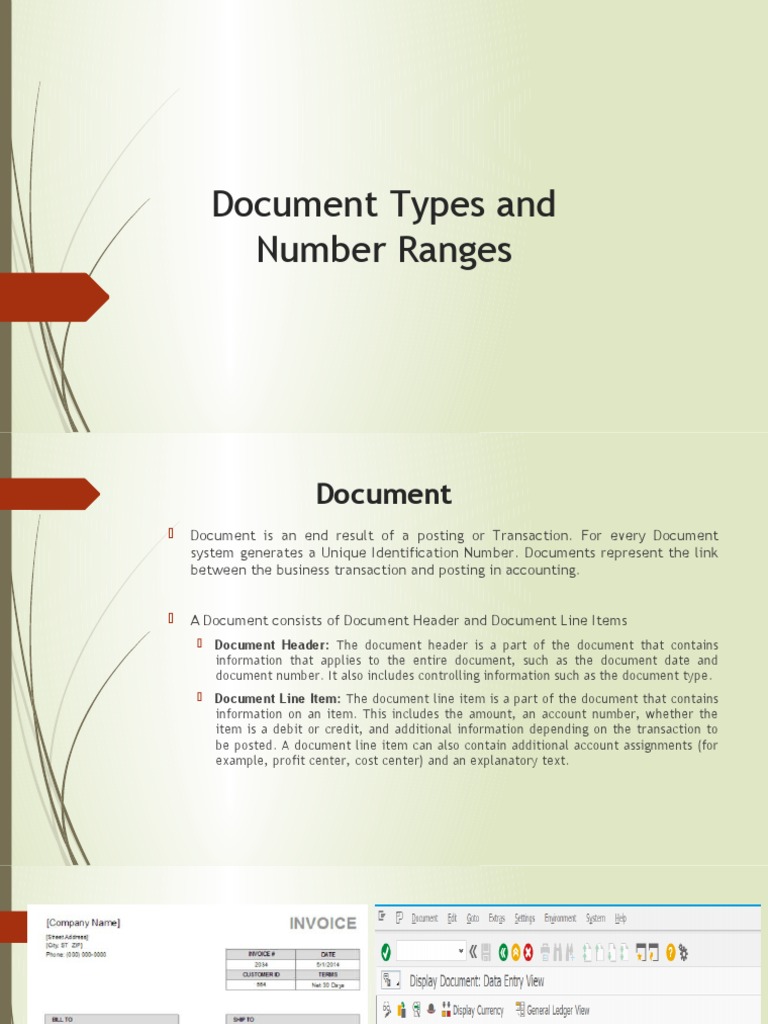 Document Types and Number Ranges | PDF | Debits And Credits | Financial ...