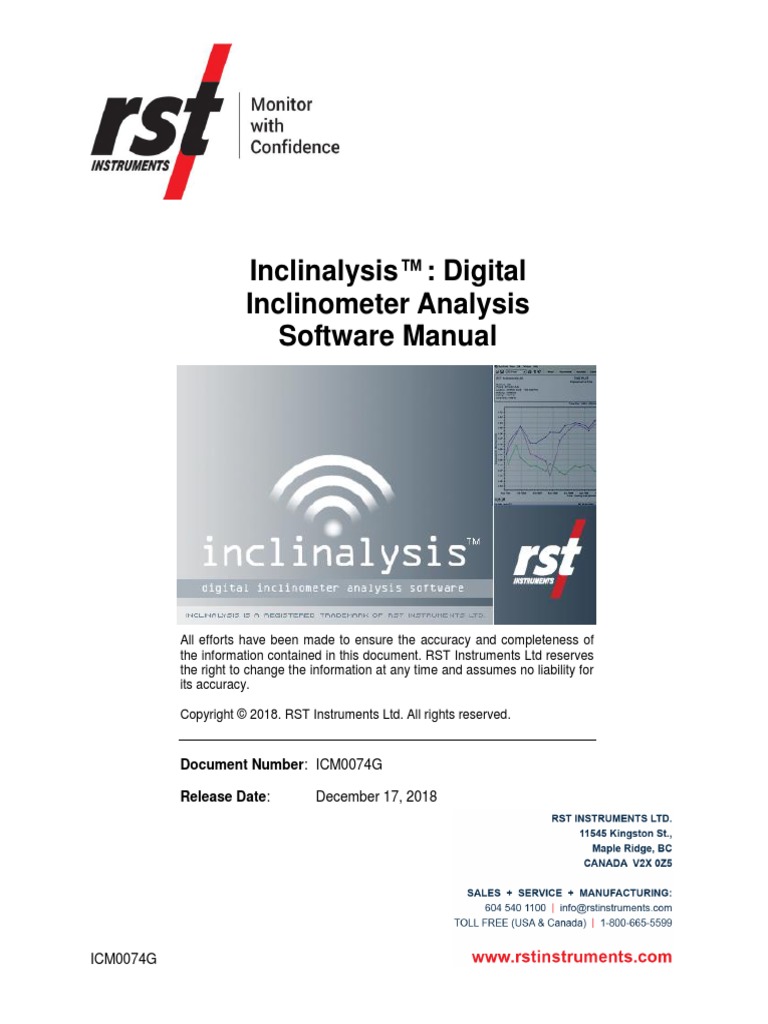 Inclinalysis ™: Digital Inclinometer Analysis Software Manual | PDF | Installation (Computer ...