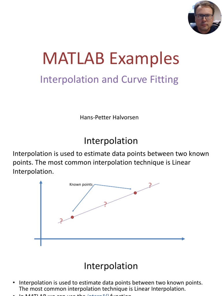 MATLAB Examples - Interpolation and Curve Fitting PDF | PDF ...