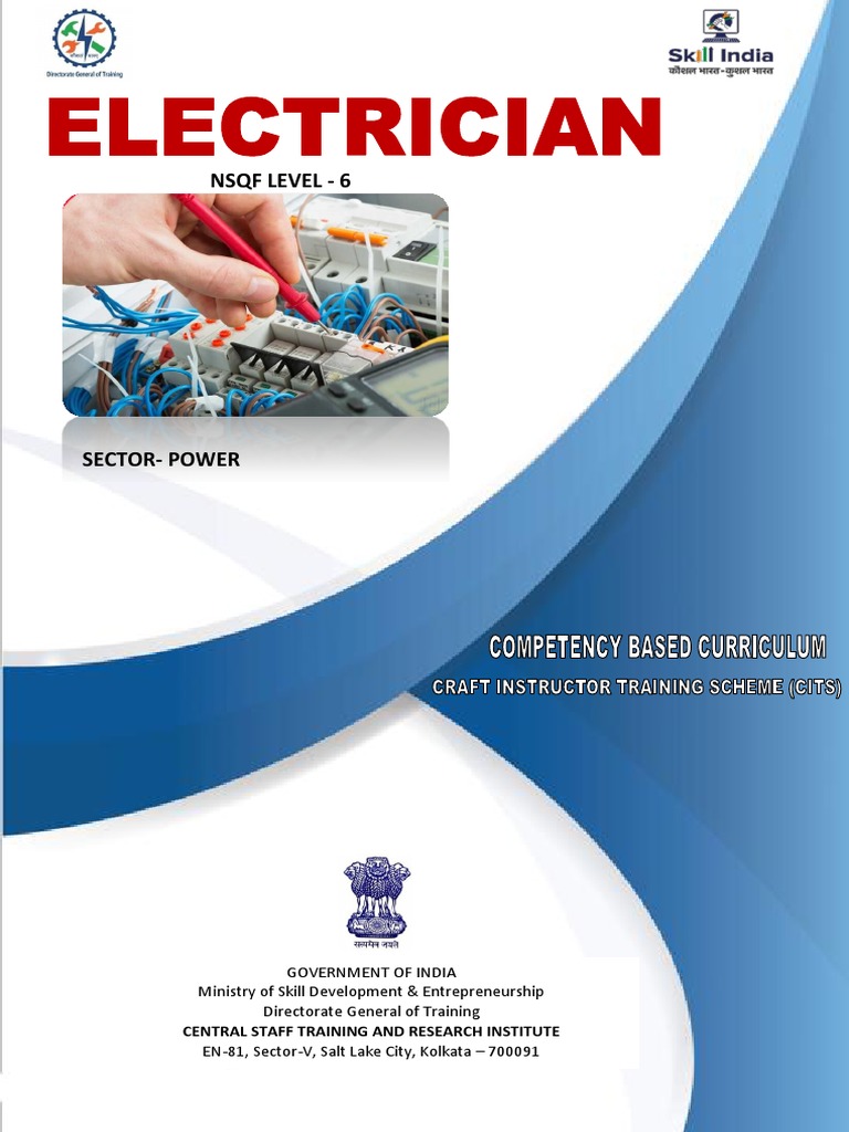 NSQF Level - 6: Electrician (Cits) | PDF | Electrical Wiring | Fuse ...