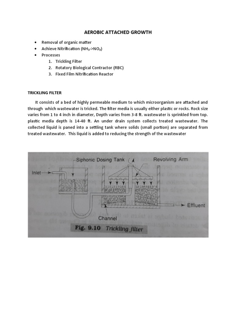 Aerobic Attached Growth | PDF | Sewage Treatment | Biofilm