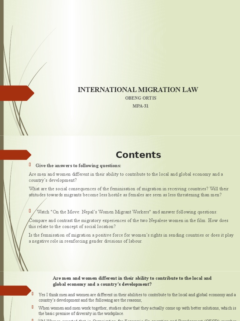 International Migration Law | PDF | Migrant Worker | Human Migration