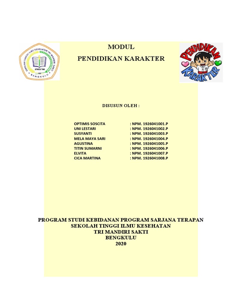 Modul - Pendidikan Karakter | PDF