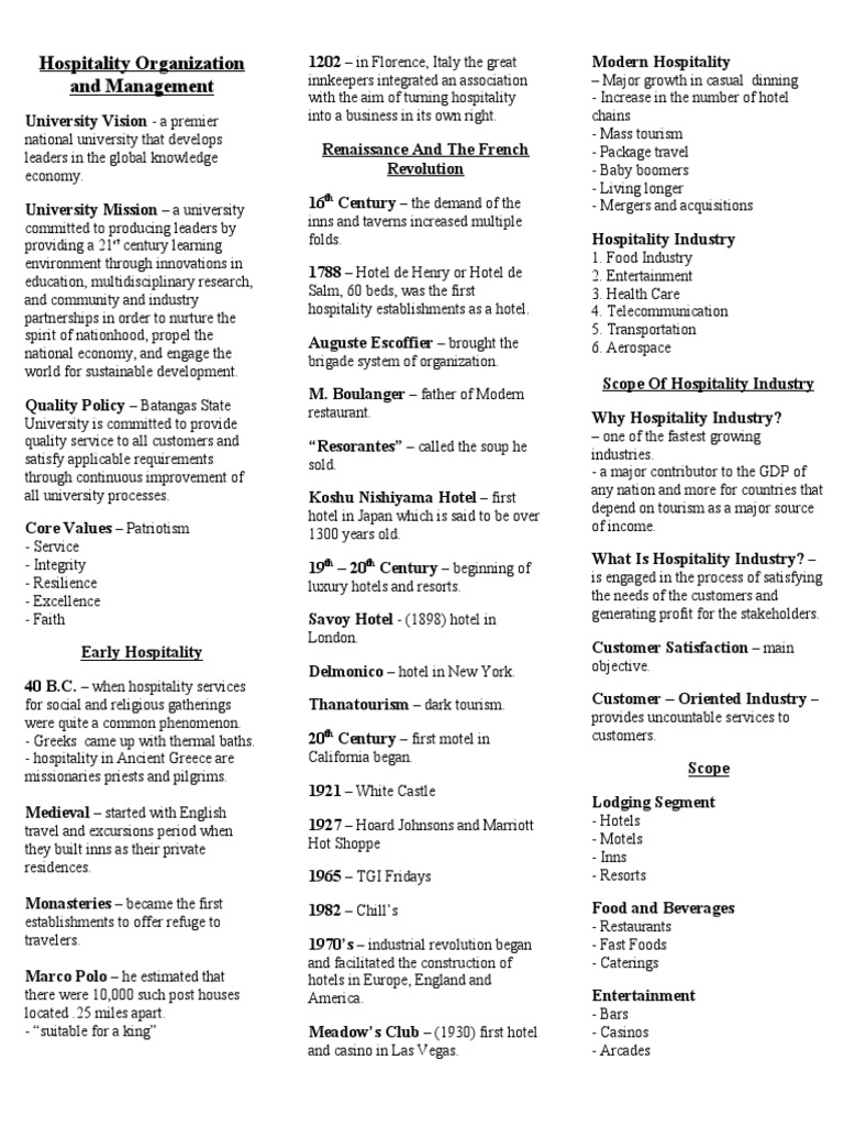 Hospitality Organization and Management | PDF | Hotel | Leadership