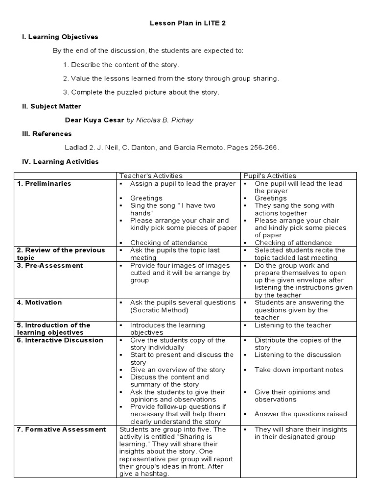 Dear Kuya Cesar by Nicolas B. Pichay | PDF | Teachers | Pedagogy