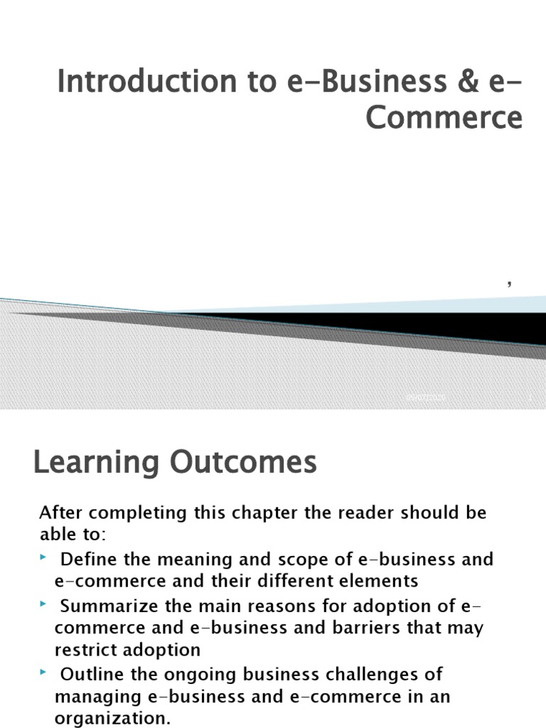 Understanding e-Business & e-Commerce | PDF | E Commerce | Electronic ...