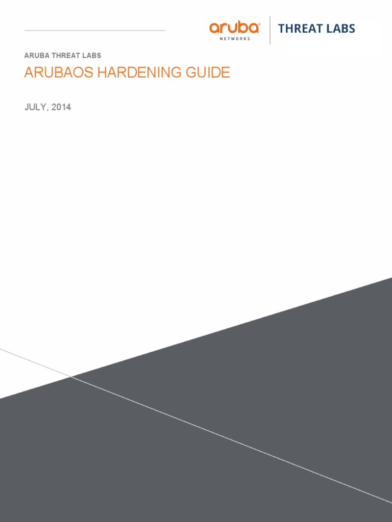 Arubaos Hardening Guide: JULY, 2014 | PDF | Port (Computer Networking) | Radius