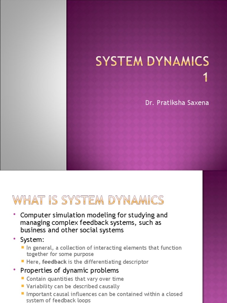 System Dynamics | PDF | System | Cybernetics