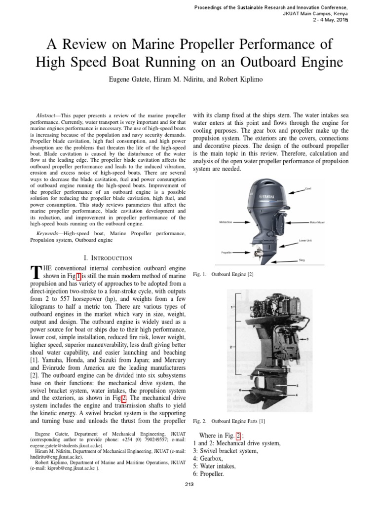 Marine Propeller Efficiency in High-Speed Boats | PDF | Propeller ...