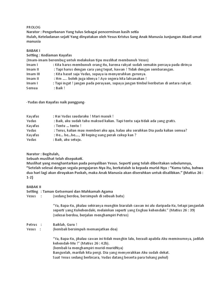 Drama Paskah SKM | PDF | Agama & Spiritualitas