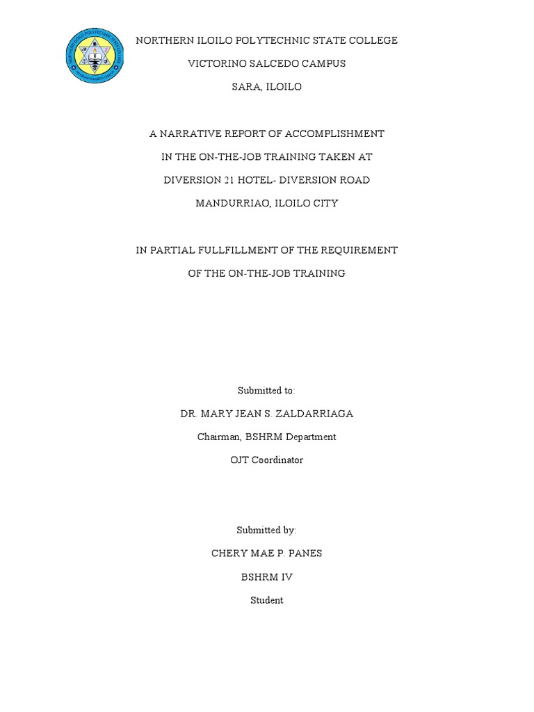 Ojt Narrative Report | PDF | Business
