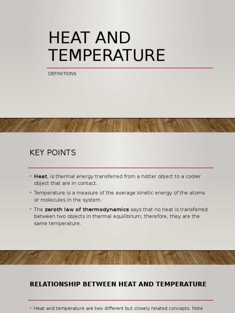 Heat and Temperature | PDF | Science & Mathematics