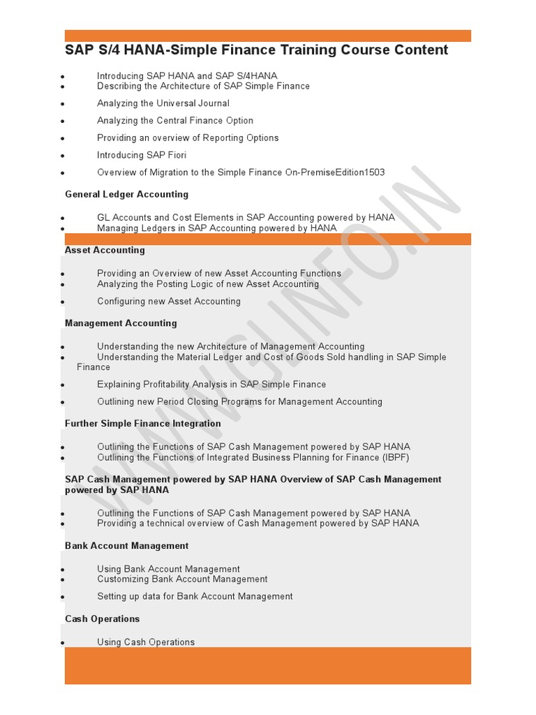 SAP S4 HANA-Simple Finance | PDF | Sap Se | Management Accounting