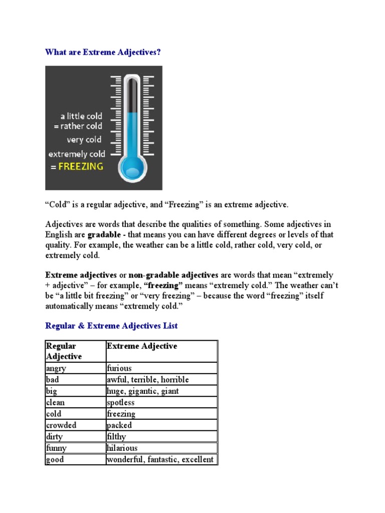 What Are Extreme Adjectives | PDF | Adjective | Semantics