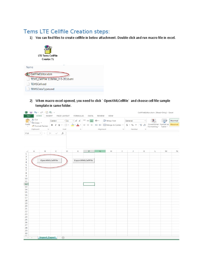 Tems LTE Cellfile Creation Steps | PDF