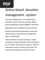 BLOOD BANK MANAGEMENT SYSTEM Diagrams | PDF | Blood Donation | Login