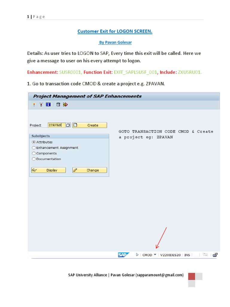 Adding Text To SAP Logon Screen - Step by Step Guide PDF | PDF