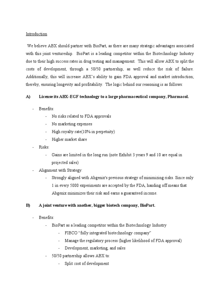 Abgenix & The Xenomouse | PDF | Food And Drug Administration | Risk