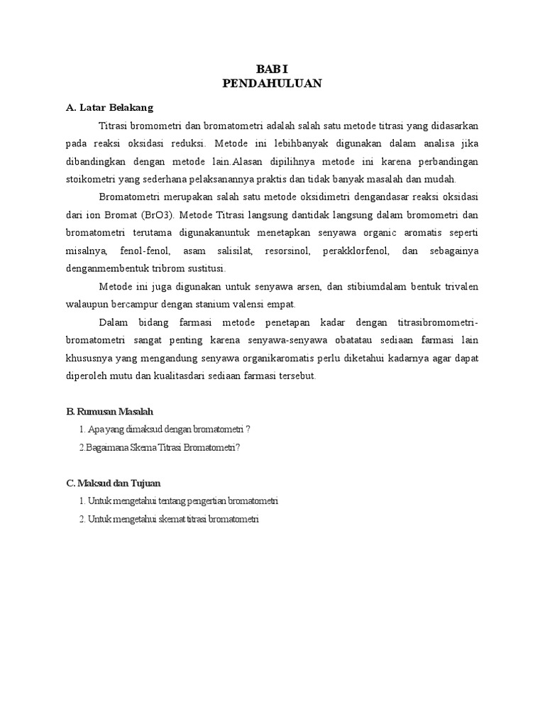 MKLH Bromatometri | PDF