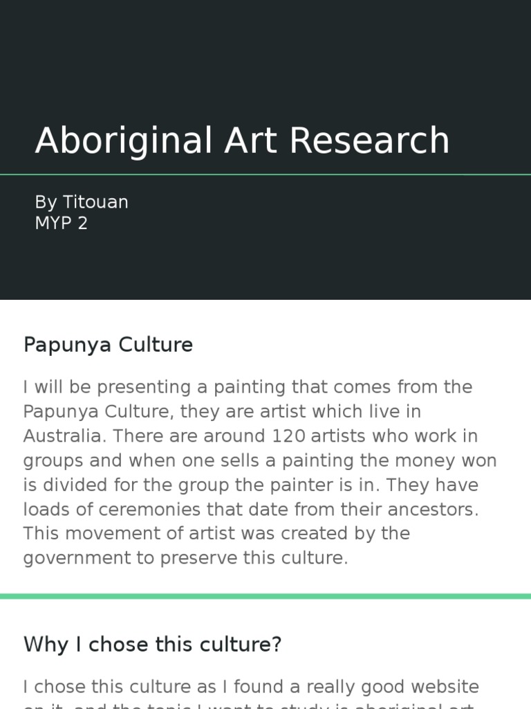 Aboriginal Art Research | PDF