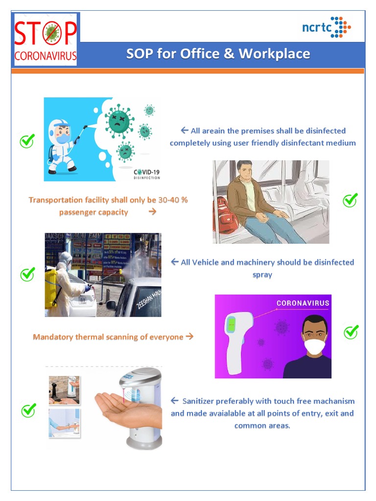 SOP For Office & Workplace: Transportation Facility Shall Only Be 30-40 ...