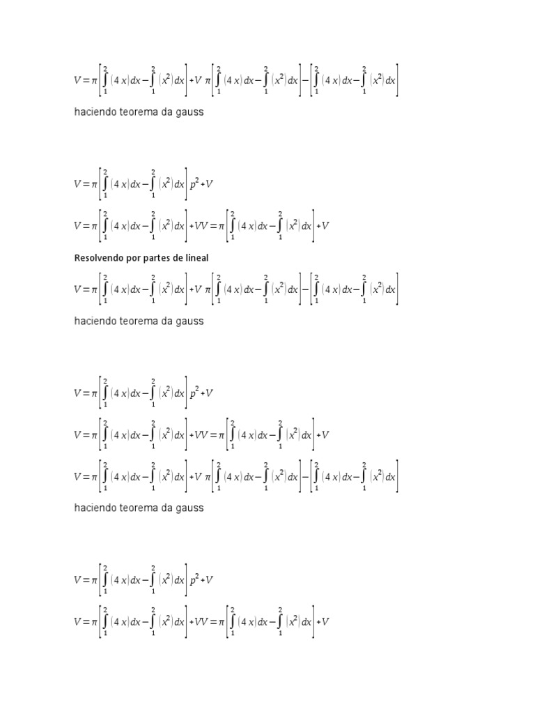 Gaussian Integral Formula Calculation | PDF