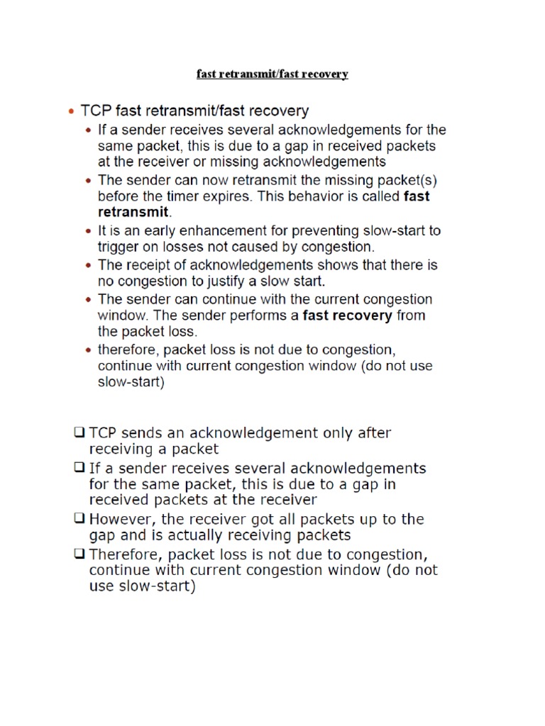 Fast Retransmit | PDF
